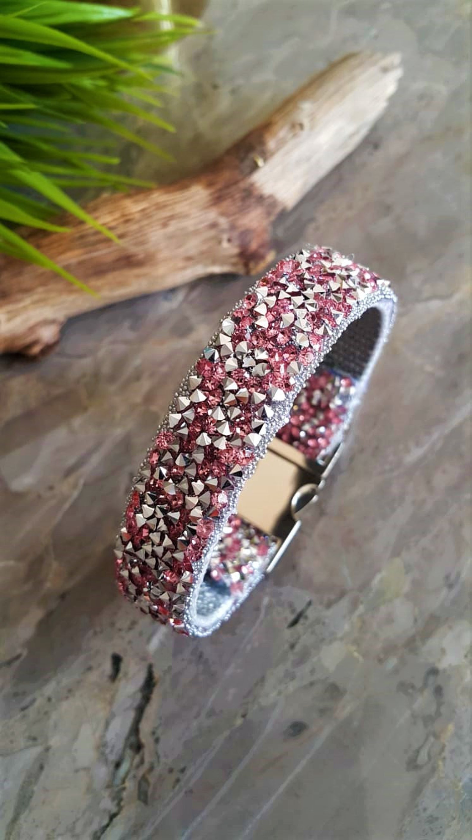 Pink Bling Cat Collar, Bling Dog Collar, Rhinestone Pet Collar, Pet ...