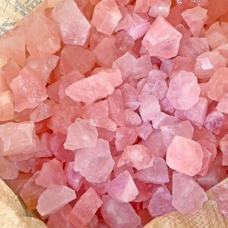 100g Natural Untreated Pink Quartz Crystal Rough Rock - Etsy