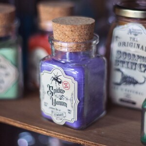 Spider Venom Potion Candle Apothecary Witch Gothic Guaiacwood Halloween ...