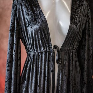 Black Velvet Robe, Vampire Goth Costume, Elegant Overdress - Etsy