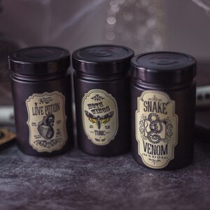Snake Venom Potion Candle Apothecary Witch Gothic Black Halloween ...