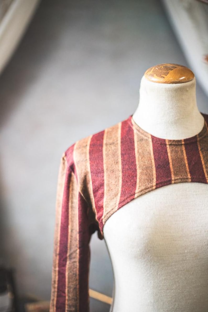 Striped Bolero Jacket: Vintage Circuscore Top, Victorian Clown Shawl - Etsy