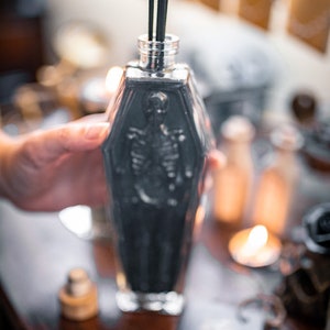 Coffin Reed Diffuser Home Decor Halloween Aroma Skull Glass Bottle ...