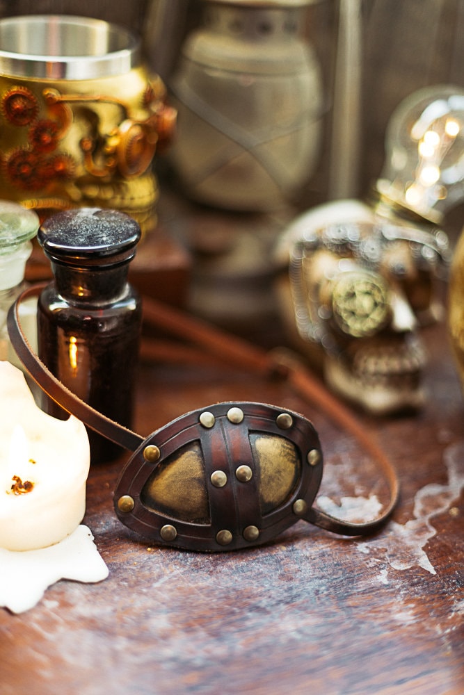 Leather Eye Patch Steampunk Eyepatch Man Eye Patch Woman | Etsy