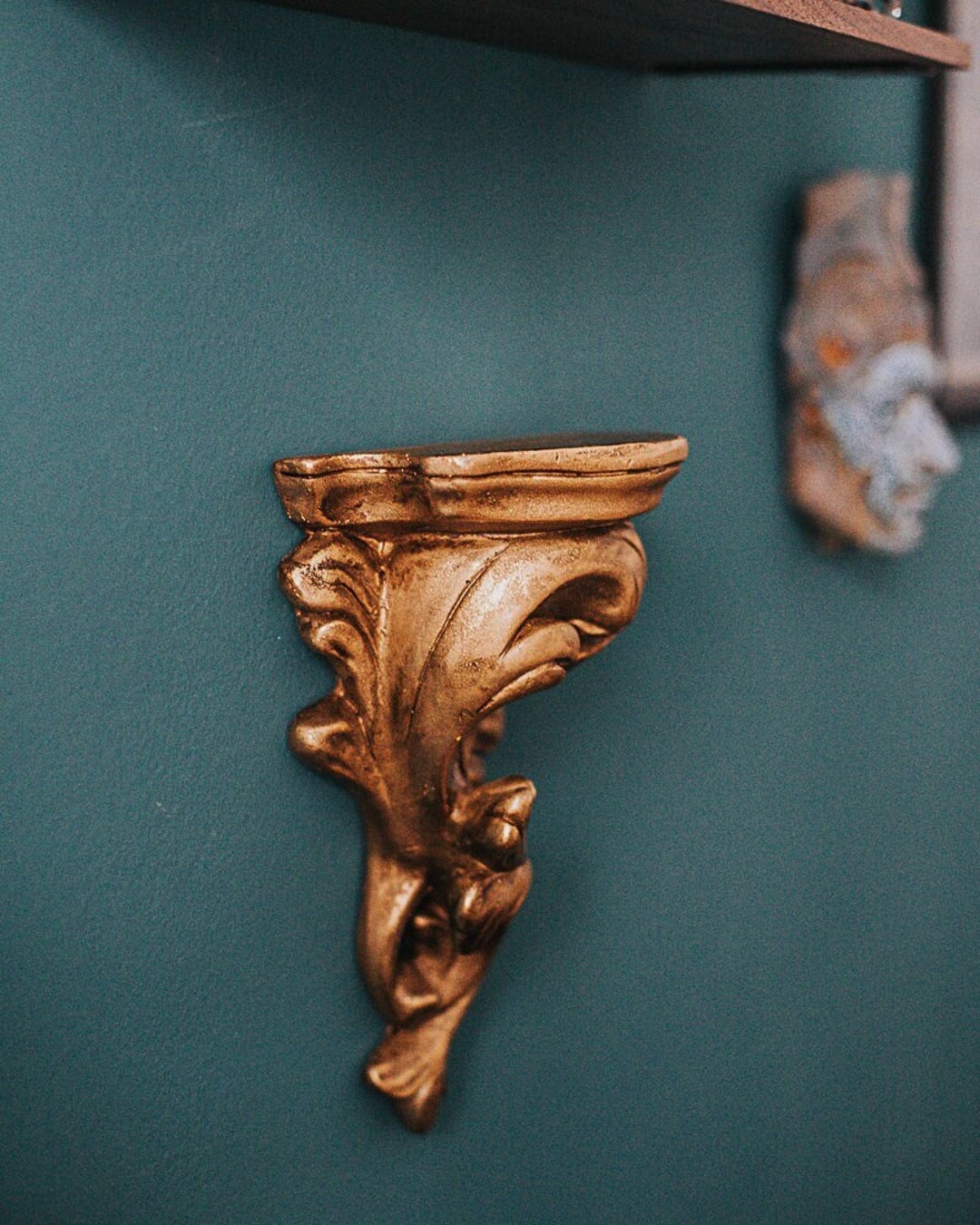 Vintage Gold Victorian Corbel for Wall BIG Decoration Shelf Candle ...