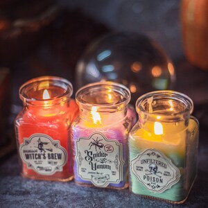 Spider Venom Potion Candle Apothecary Witch Gothic Guaiacwood Halloween ...