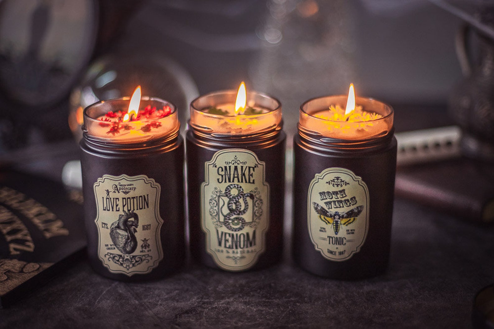 Snake Venom Potion Candle Apothecary Witch Gothic Black - Etsy