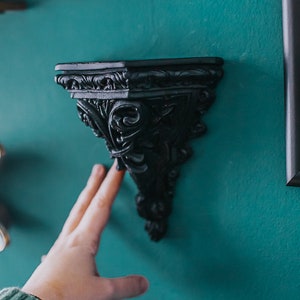 Vintage Black Victorian Corbel for Wall Decoration Shelf Candle Holder ...