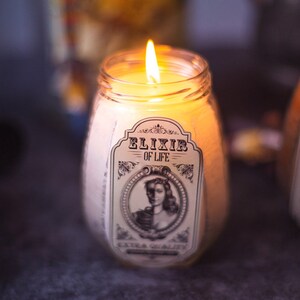 Elixir of Life Potion Candle Apothecary Witch Gothic Black Halloween Decoration Paraffin Candle ...