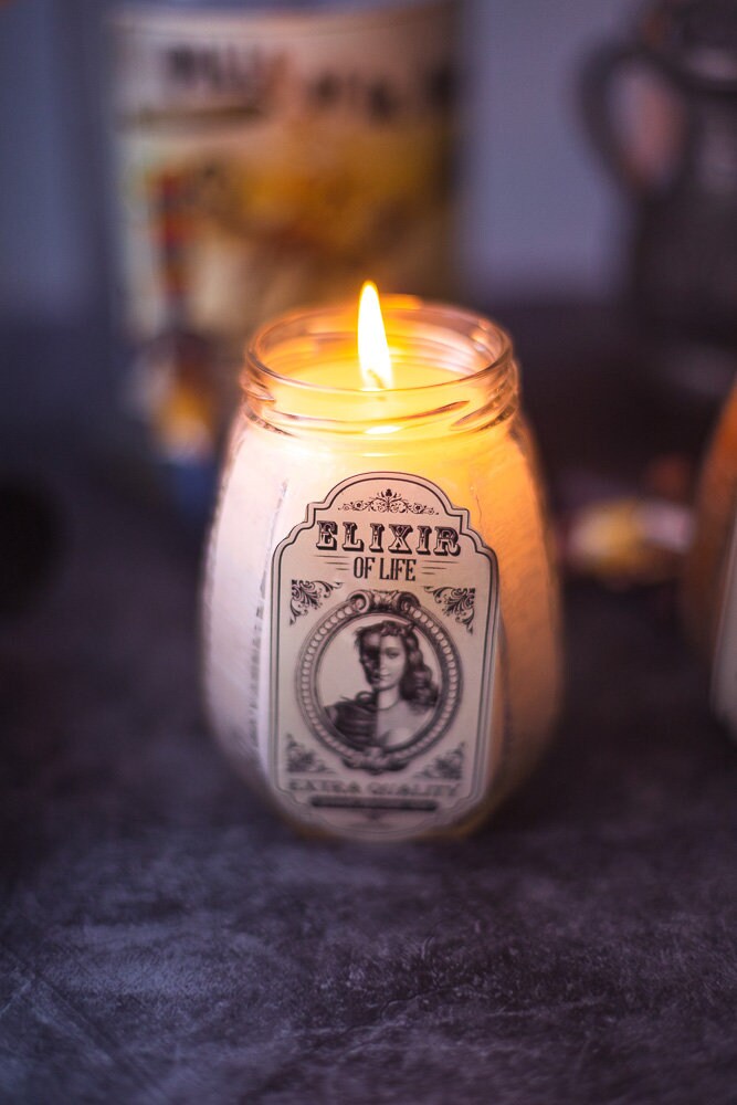 Elixir of Life Potion Candle Apothecary Witch Gothic Black - Etsy