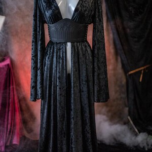 Black Velvet Robe, Vampire Goth Costume, Elegant Overdress - Etsy
