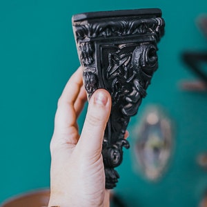 Vintage Black Victorian Corbel for Wall Decoration Shelf Candle Holder ...