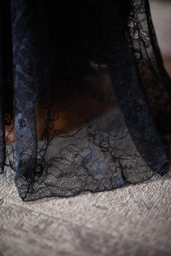 Black Chantilly Lace Maxi Skirt: Vampire Goth Whimsigoth Costume - Etsy