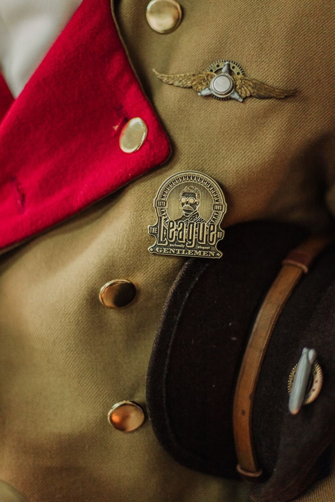 Steampunk Badge League of Seriously Elegant Gentlemen Brooch Pin - Etsy