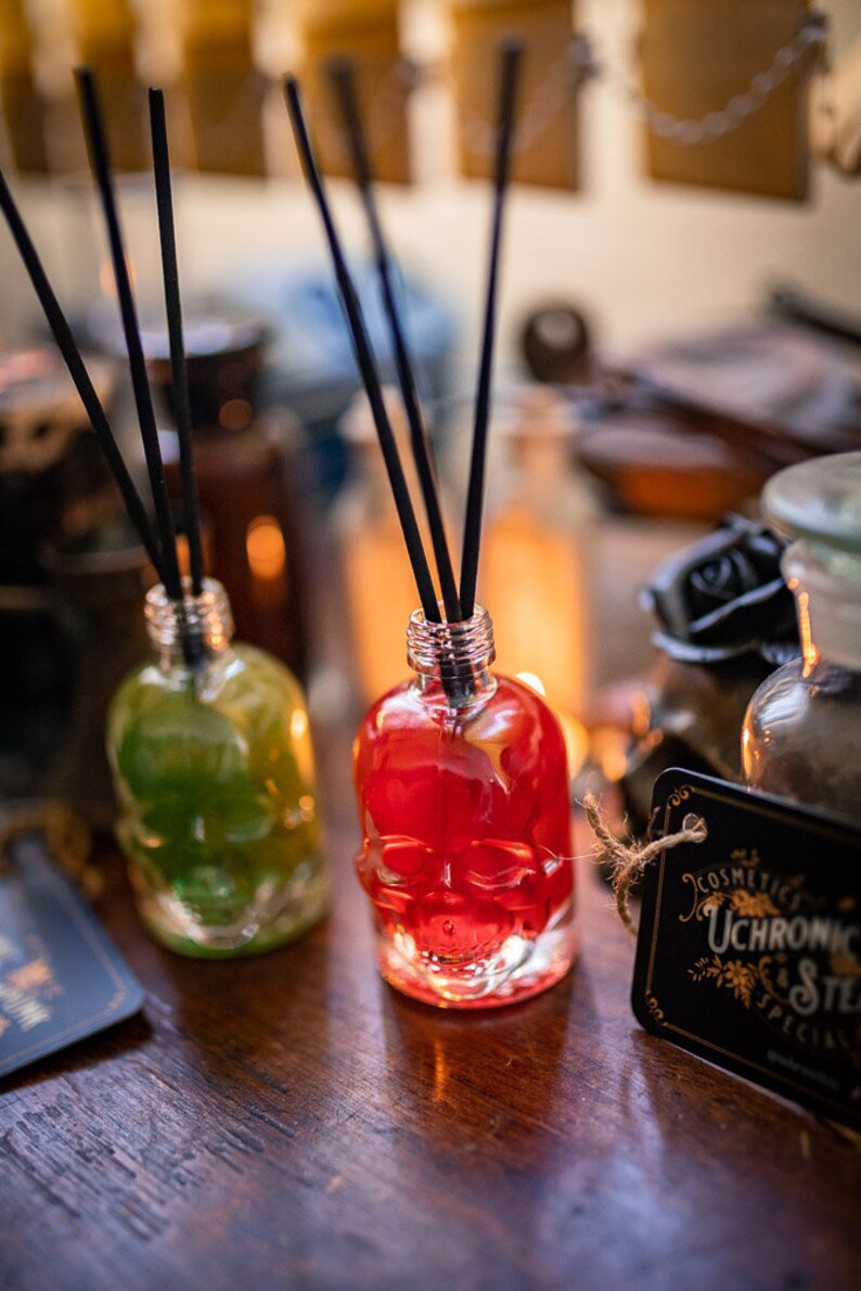 Skull Reed Diffuser Home Decor Halloween Aroma Skull - Etsy