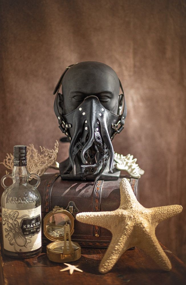 Cthulhu Leather Face Mask Tentacles Steampunk Style Octopus - Etsy Canada