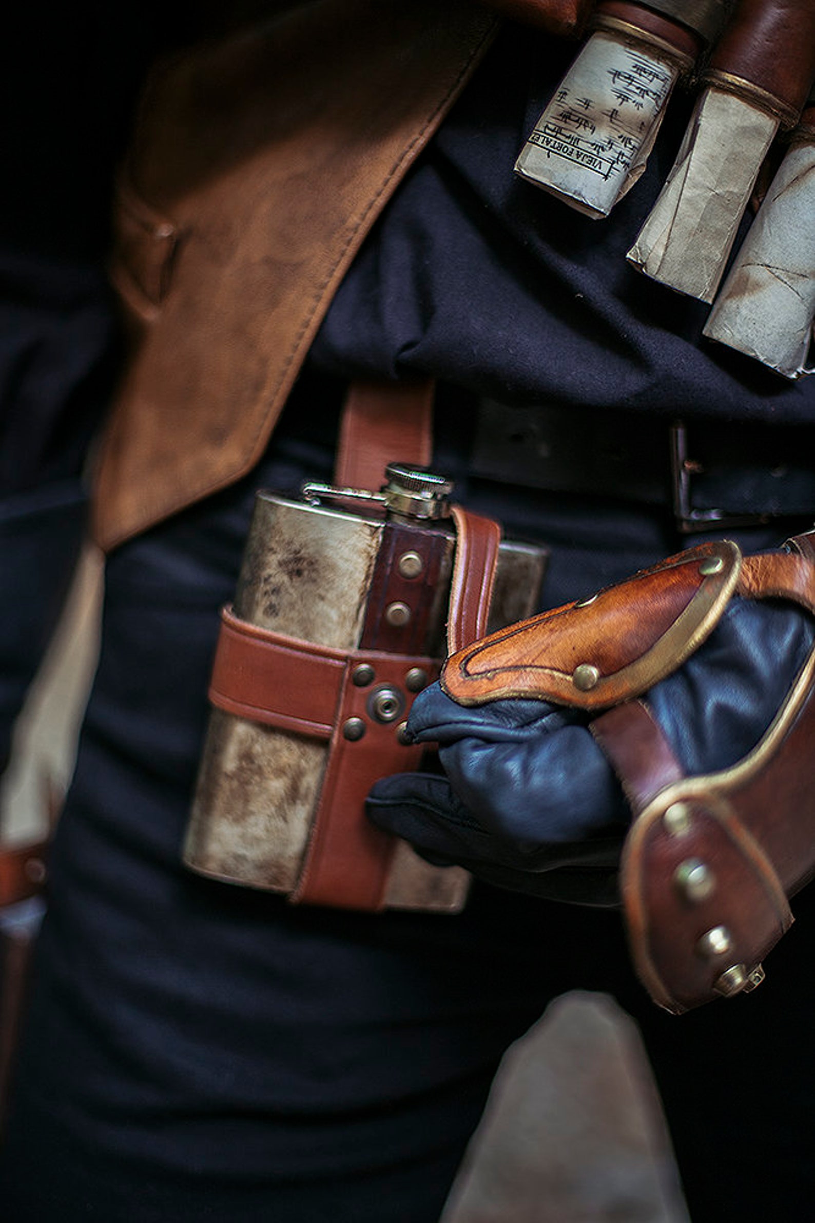 Flask Case Holder Leather Bag for the Belt Gift Potion Wedding Gift ...