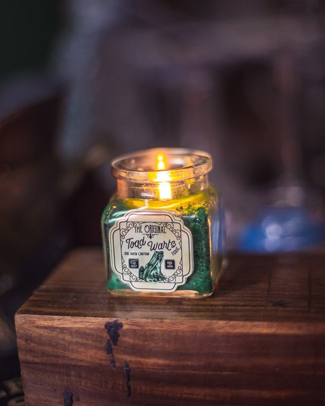 Toad Frog Potion Candle Apothecary Witch Gothic Guaiacwood Halloween ...