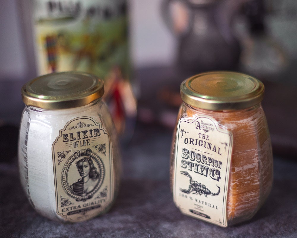 Elixir of Life Potion Candle Apothecary Witch Gothic Black - Etsy