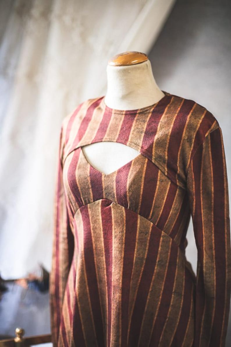 Circus Stripped Dress, Circuscore Goth Costume, Steampunk Pirate Dress ...