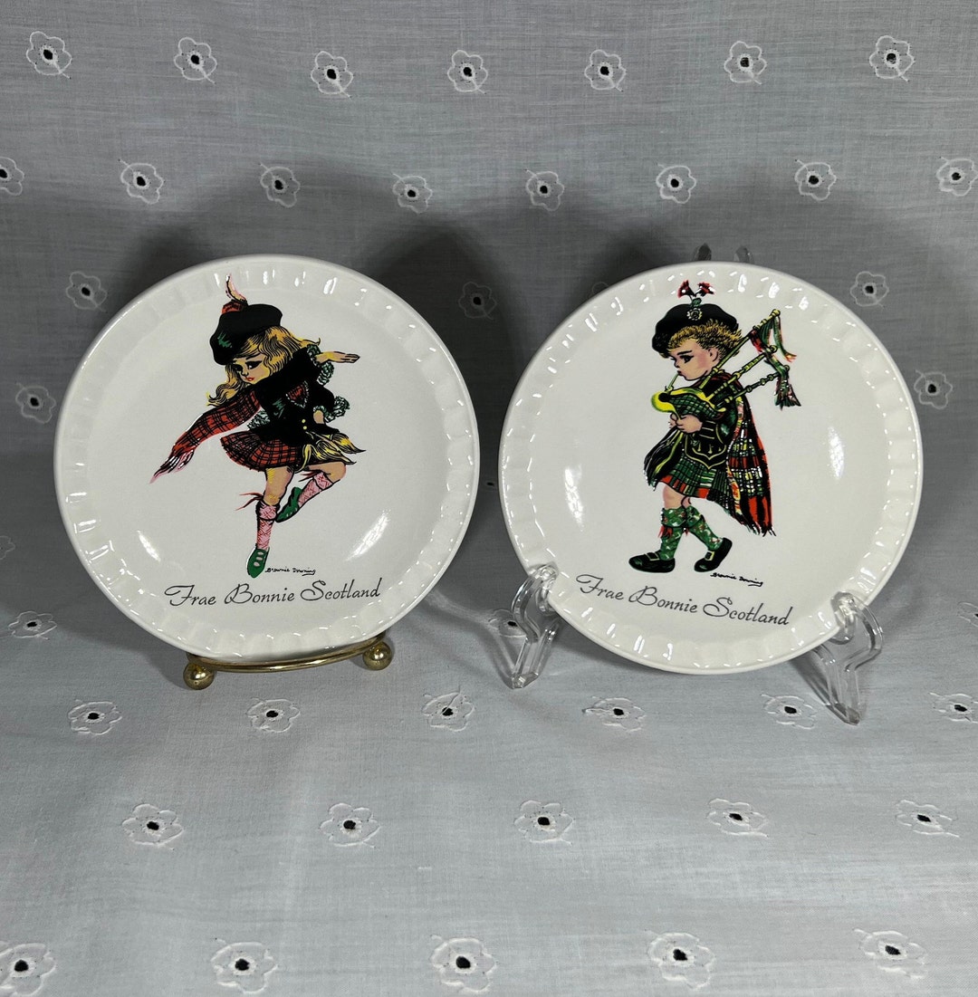 Bonnie Scotland Plate Set Frae Brownie Downing Ceramics - Etsy