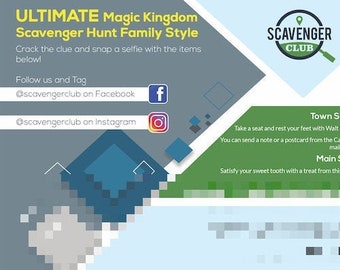 Magic Kingdom Scavenger Hunt - Etsy