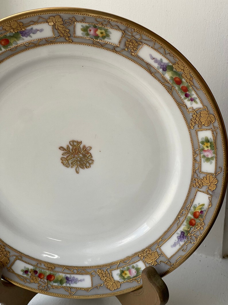 Antique Nippon - Pre-1921 - RC China Hand Painted - Gold Border Dessert ...