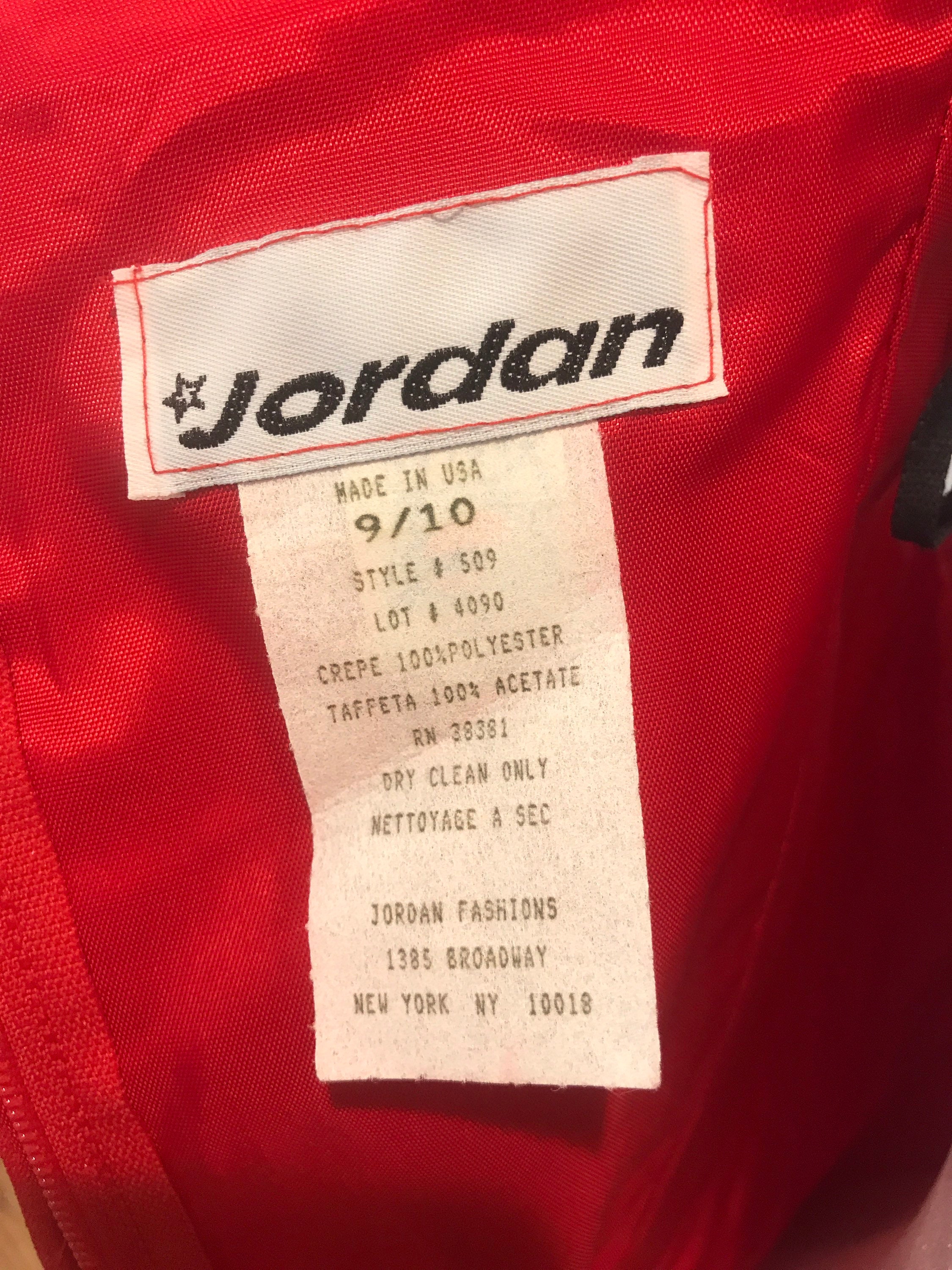 Red Vintage Formal Dress by Jordan - Size 9/10 - Etsy