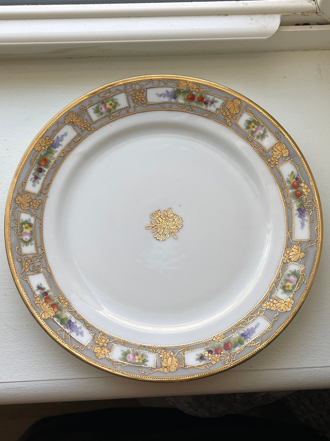Antique Nippon - Pre-1921 - RC China Hand Painted - Gold Border Dessert ...