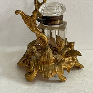 Beautiful Antique Ink Well - Rococo With a Bird - Etsy