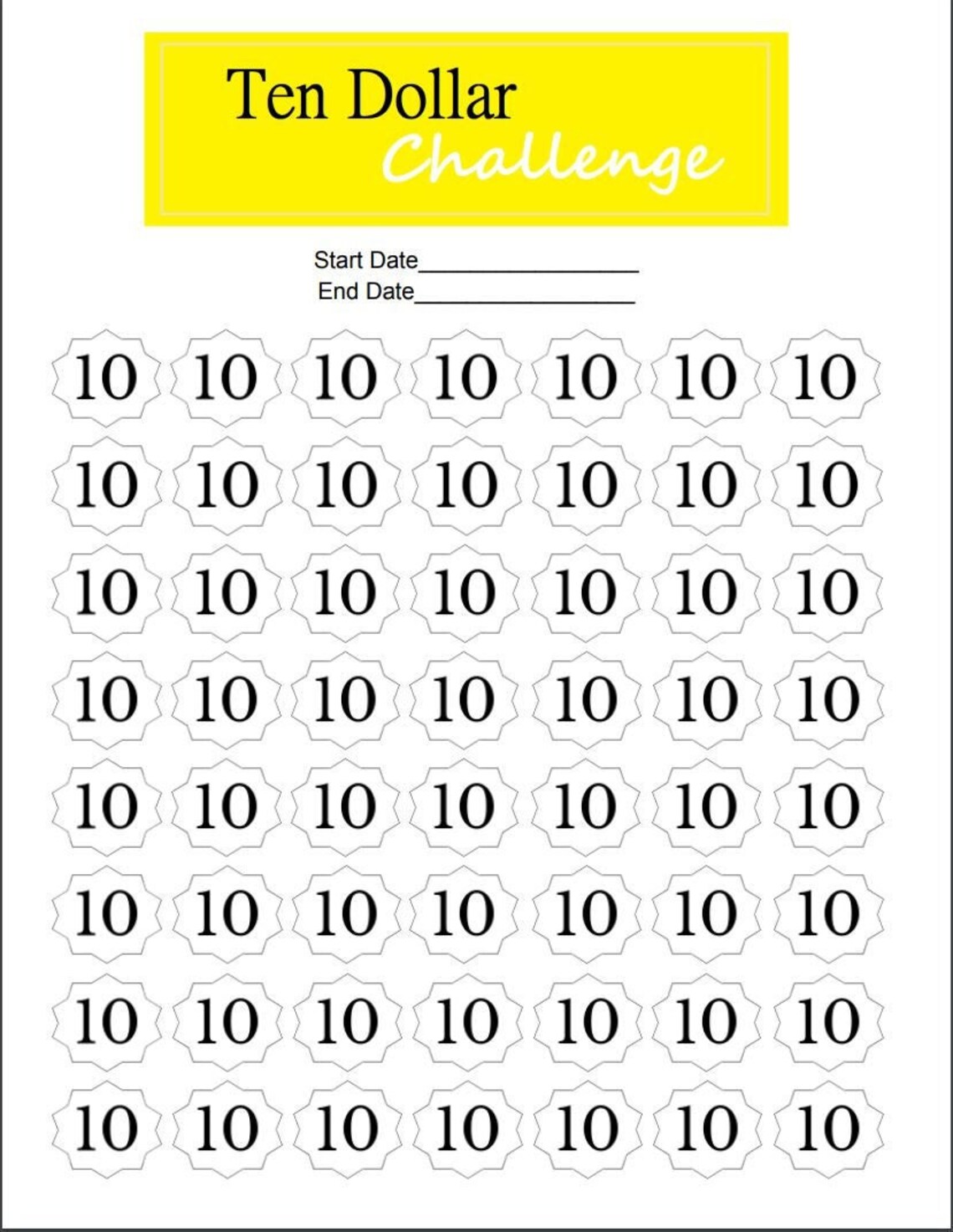 Ten Dollar Challenge - Etsy