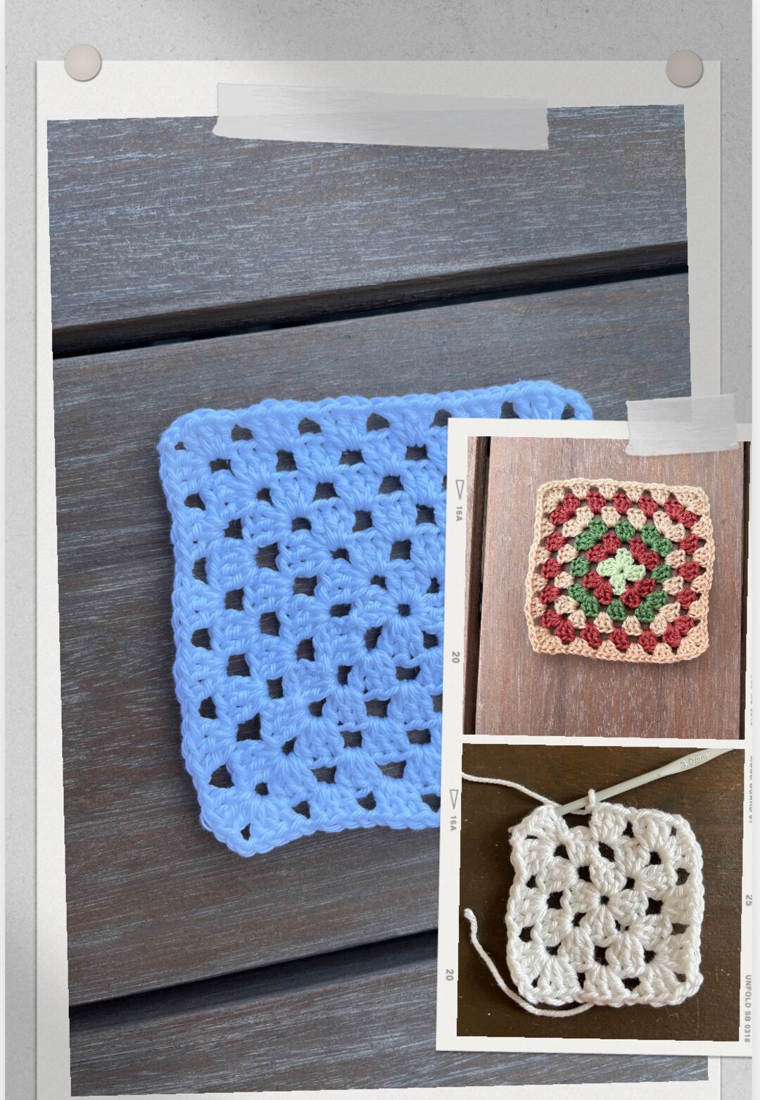 Patroon granny square basis easy video geschreven beschrijving - Etsy ...