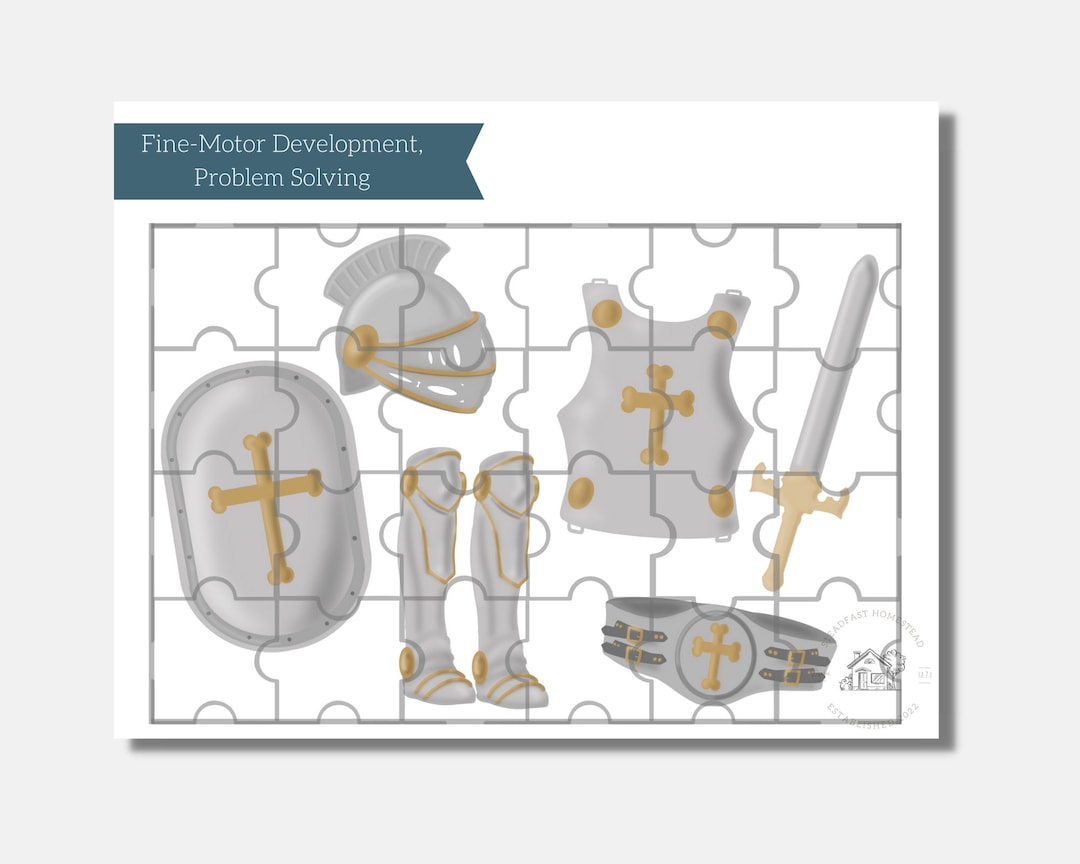 Armor of God Printable Puzzle for Kids, Cut-it-yourself - Etsy