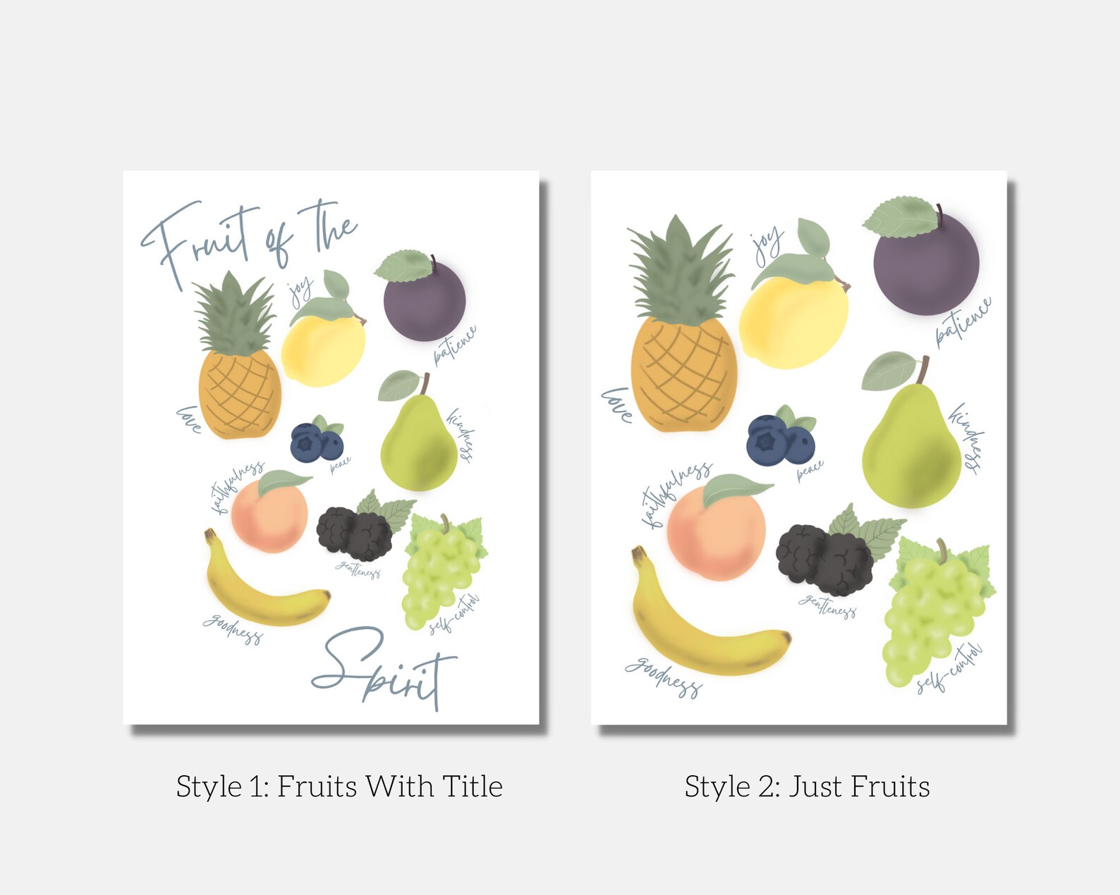 Fruits of the Spirit Printable Poster Kids Classroom Decor - Etsy