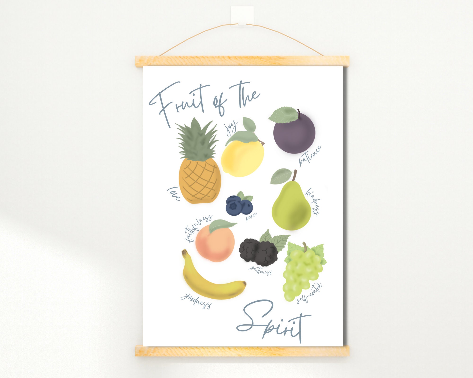 Fruits of the Spirit Printable Poster Kids Classroom Decor - Etsy