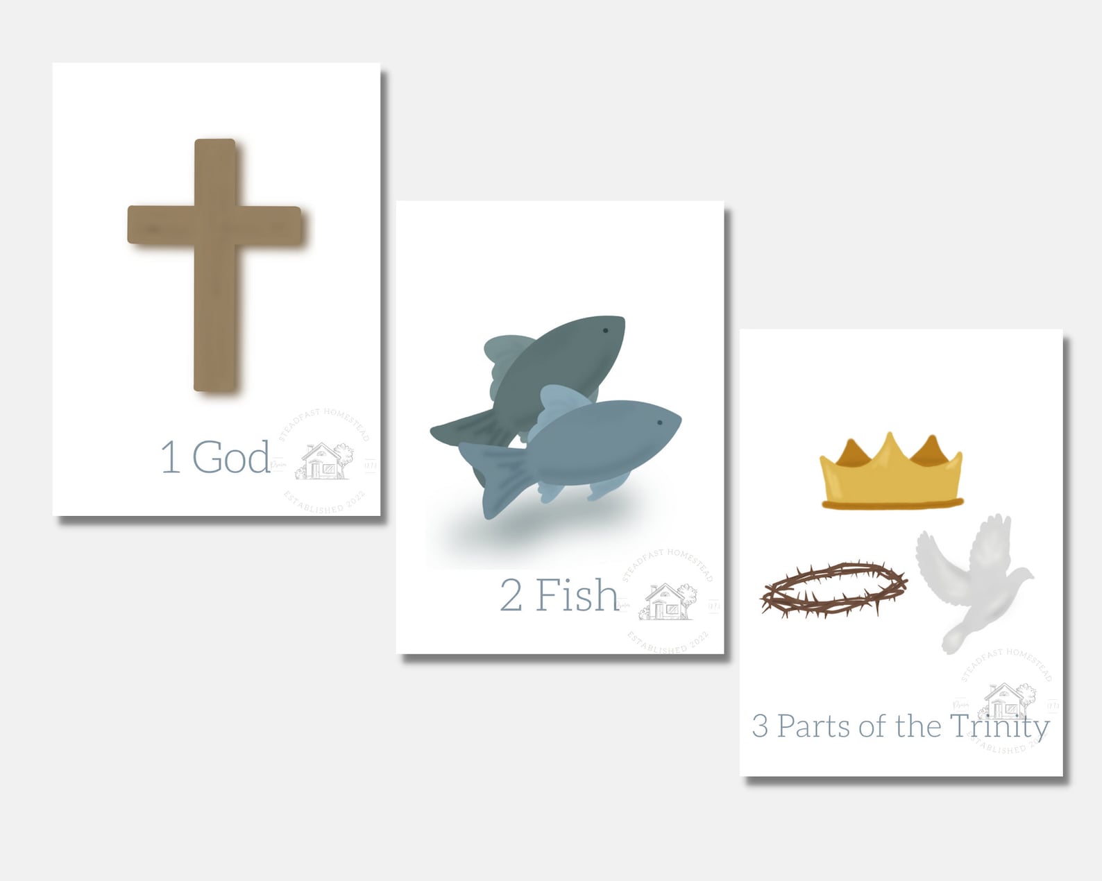 Bible-inspired Counting Cards Printable Morning Basket Activity - Etsy