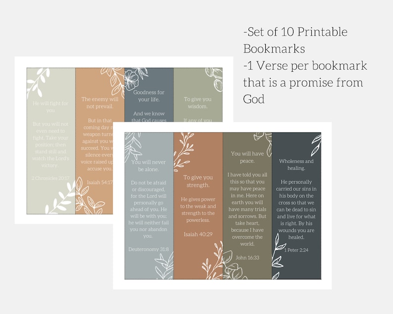 Promises of God Bookmark Printable - Etsy
