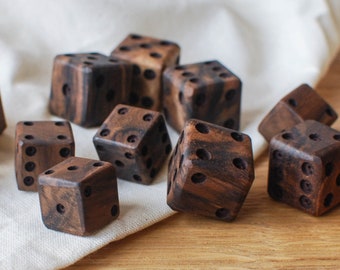 Handmade Rustic Dice Black Walnut 3/4 19mm - Etsy