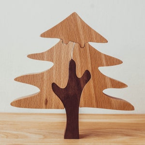 Set of Wooden Trees // Figures to Play // Natural Wood Toy // Forest ...