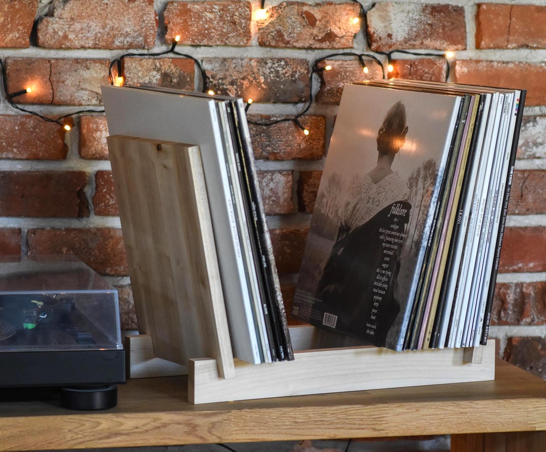 Wooden Vinyl Record Storage Rack - Etsy