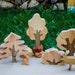 Set of Wooden Trees // Figures to Play // Natural Wood Toy // Forest ...
