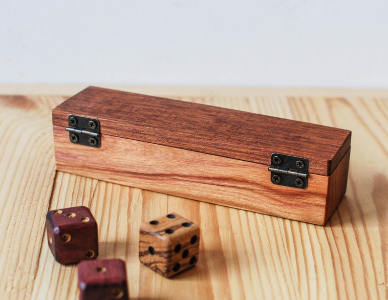 Wooden Dice Box // Handmade Retro Little Box | Etsy