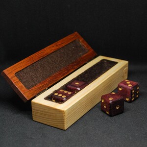 Wooden Dice Box // Handmade Retro Little Box - Etsy