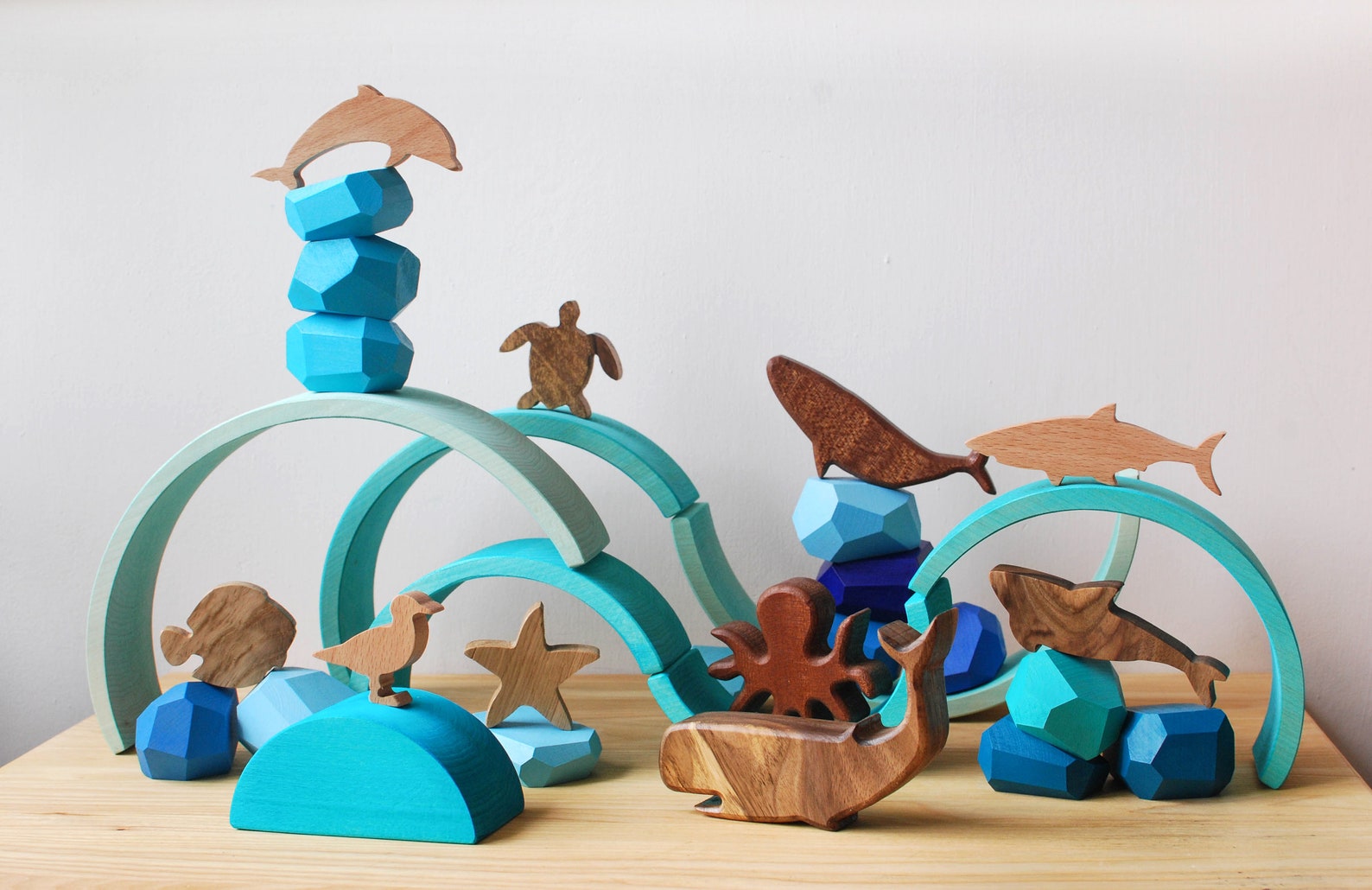 Ocean Animals // Wooden Toy for Kids / Sea Animals Set - Etsy