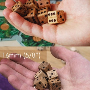 Oak Wood Dice // 20 Mm 3/4 and 16 Mm 5/8 // Handmade Unique Dice - Etsy