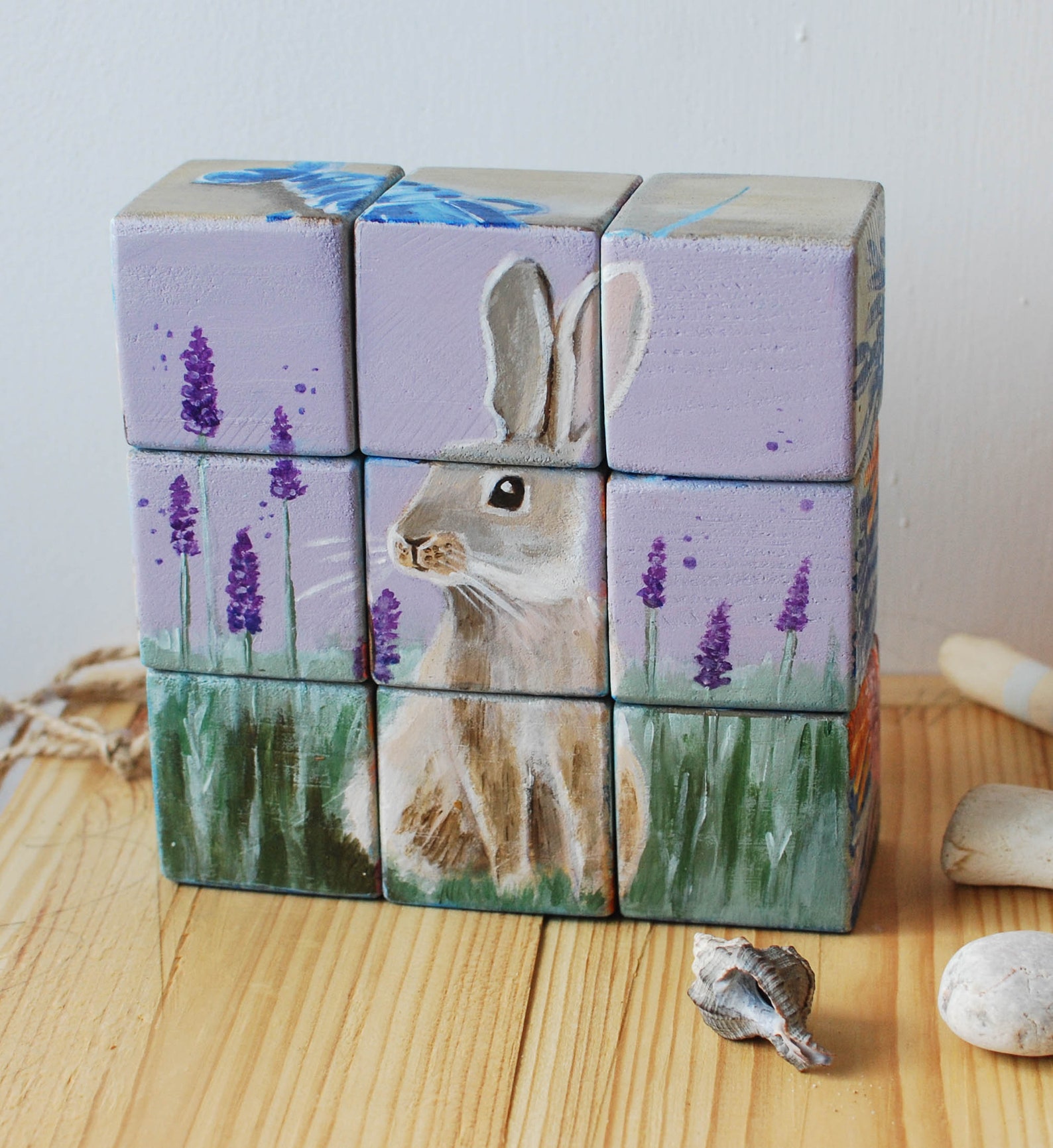 Customized Handmade Painted Cube Toys // Montessori Blocks // | Etsy