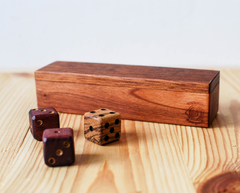 Wooden Dice Box // Handmade Retro Little Box | Etsy