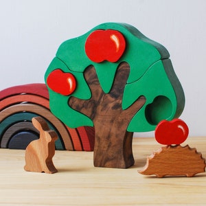 Wooden Apple Tree Puzzle - Etsy