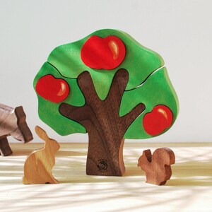 Wooden Apple Tree Puzzle - Etsy