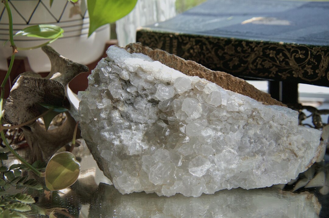 Huge Natural Raw Clear Quartz Slab | Raw Quartz Crystal Cluster | White ...